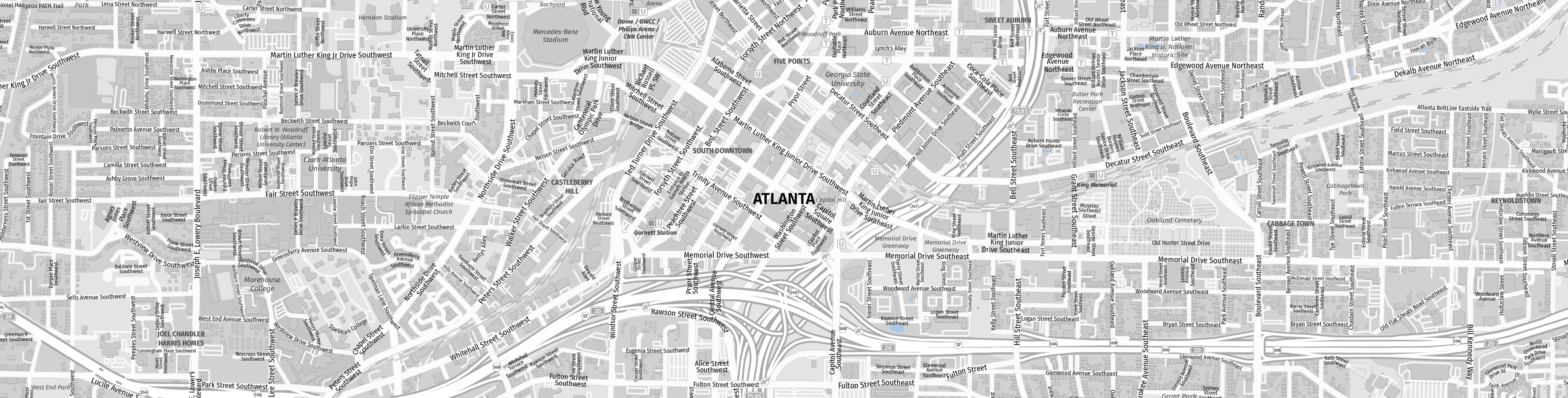 Printable Map Of Atlanta