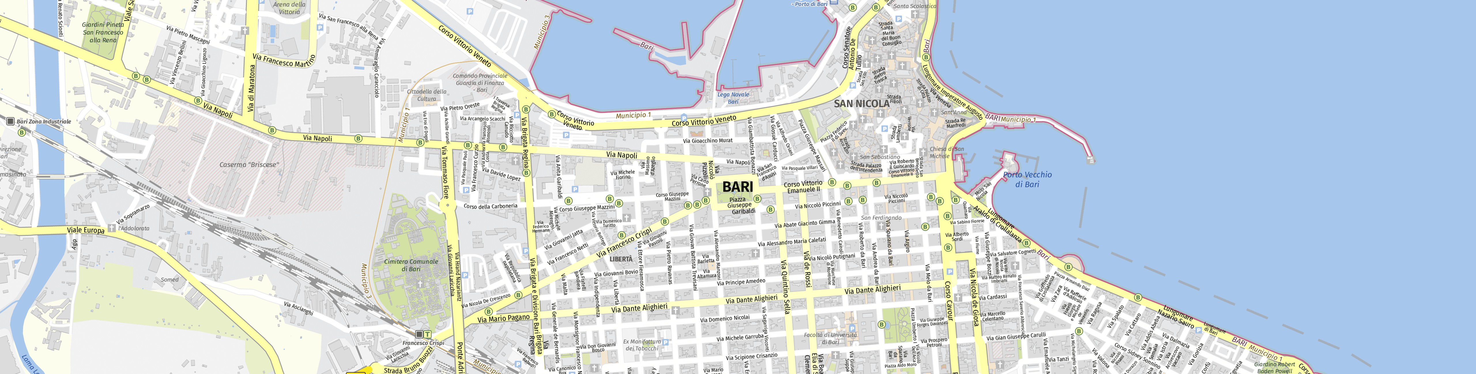 Bari Italy Tourism Map