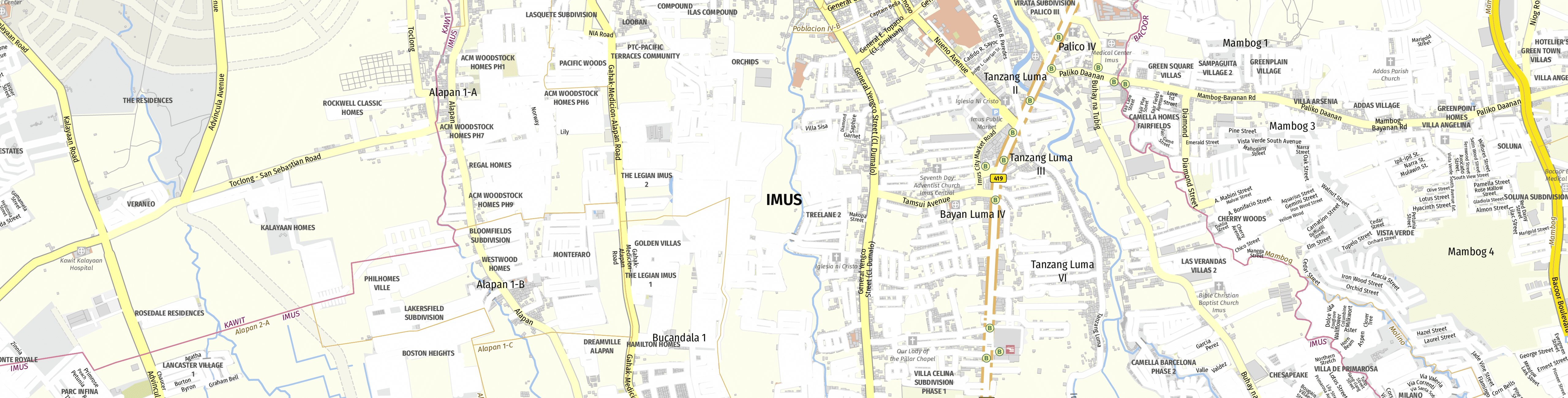Imus Map Philippines Imus Stadium In Calabarzon | Walking Map