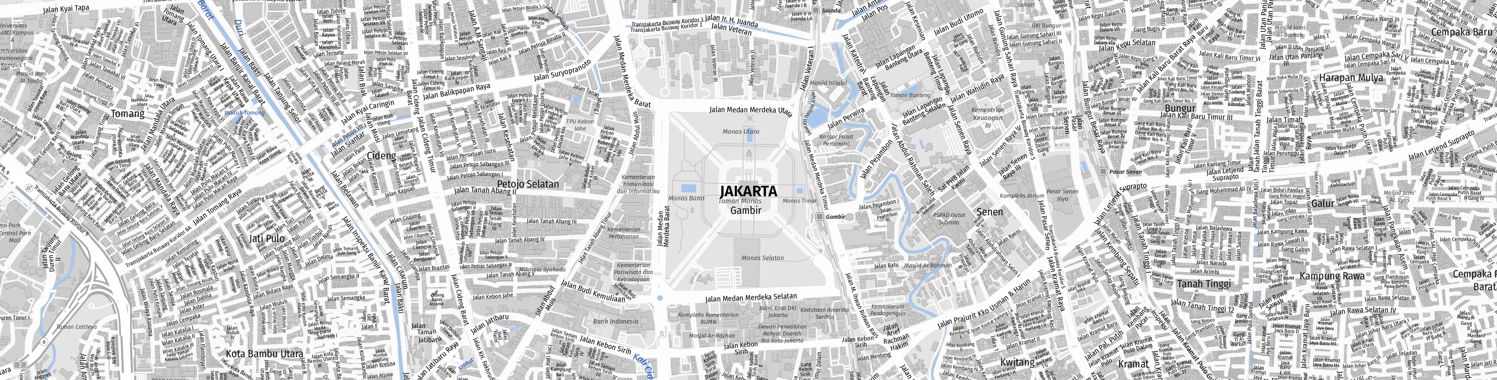 Map Of Jakarta Free Printable Maps