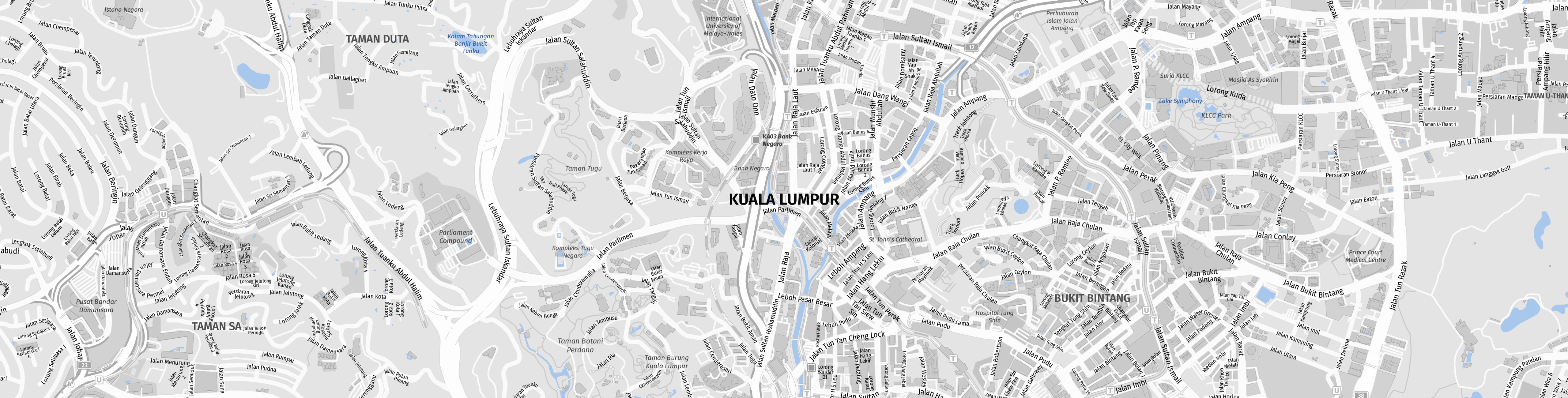 Kuala Lumpur Attractions Map Malaysia Map, Tourist Hi Res Stock