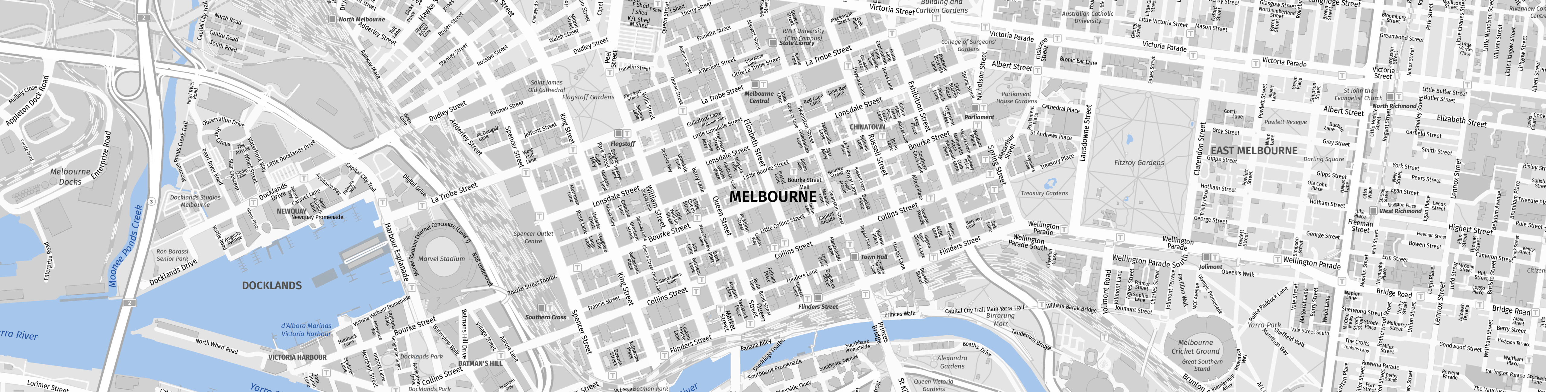 Mapa De Melbourne-australia 5,037 Australia Map Landmarks Images,