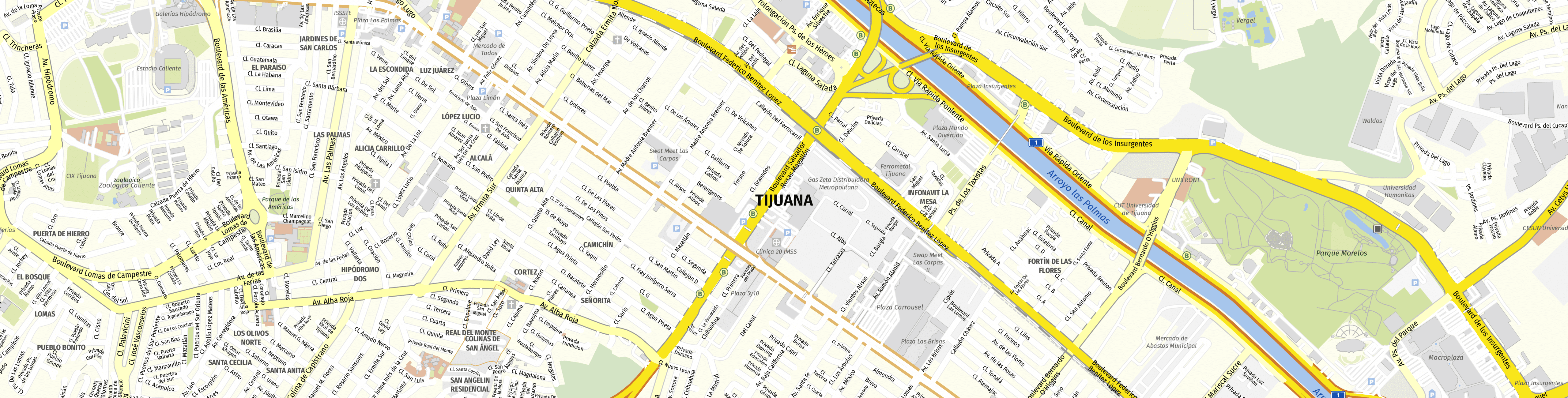 Street Maps Tijuana Mexico PogoMap.Info Gym Torre De Tijuana